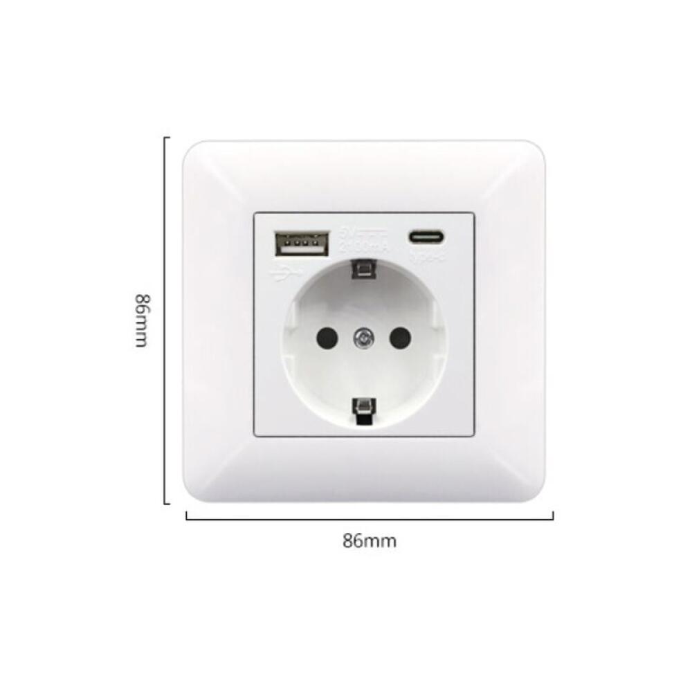 Prise murale USB Type C, port de charge, alimentation électrique ...