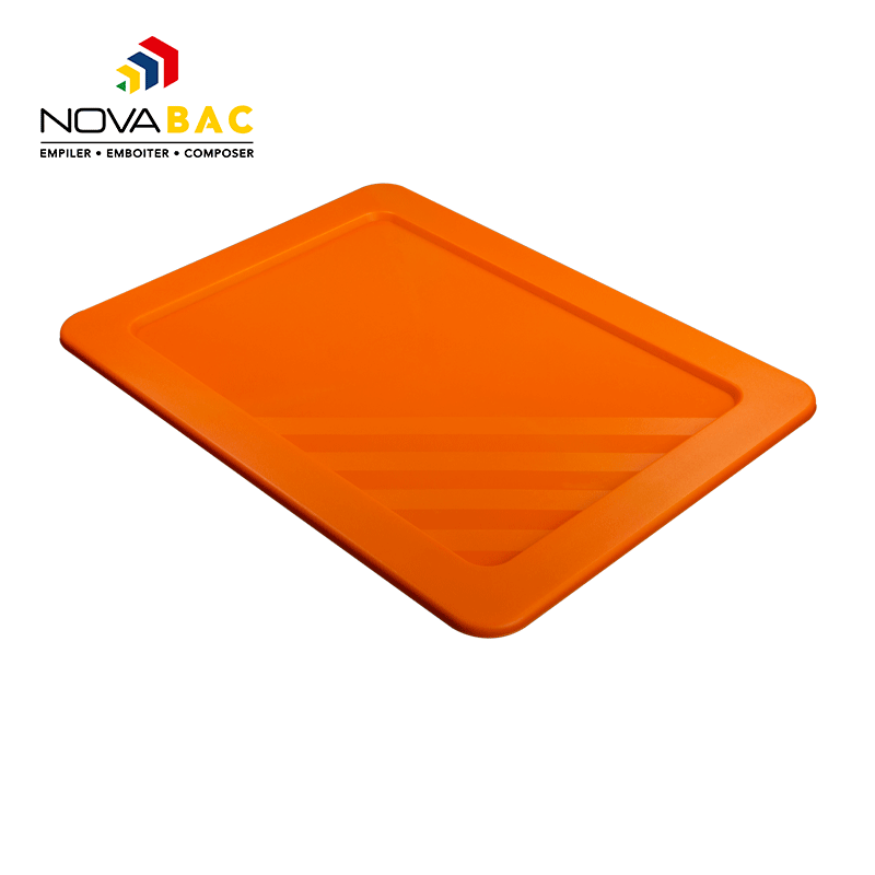 Couvercle Boite de rangement Novabac 54L Orange Fluo - 5202258 | Leroy ...
