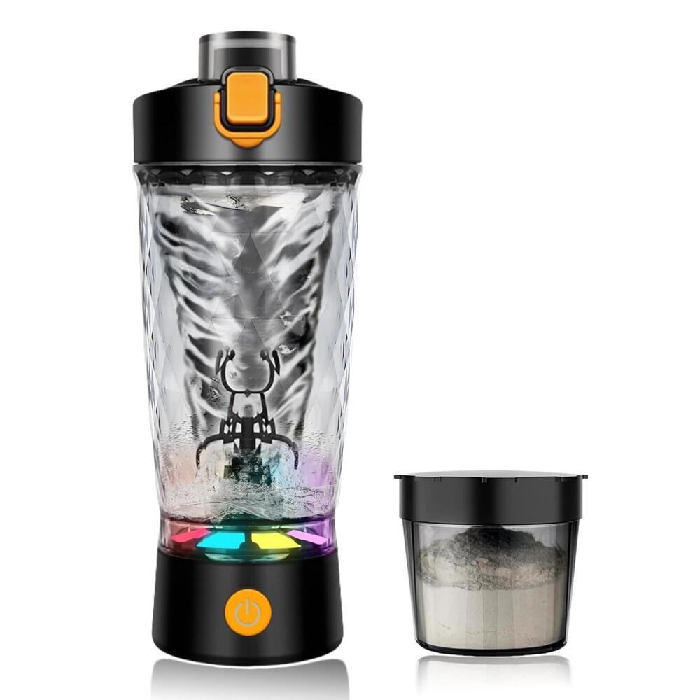 (Noir) Shaker éléctrique Rechargeable, 600ml Portable Shaker éléctrique ...