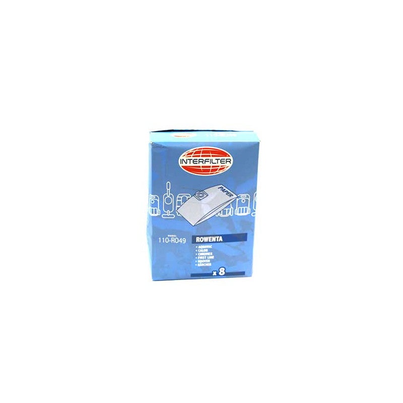 Sacs aspirateur 110-ro49 (x8) aspirateurs rowenta Interfilter 35601439 ...