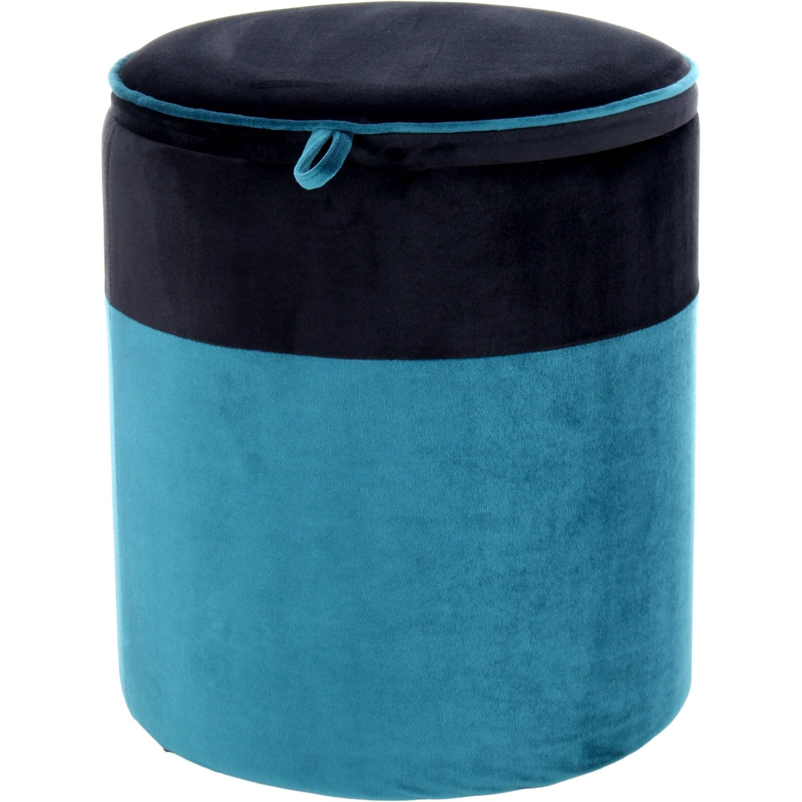 Pouf rangement kassandra 35 x 35 x 40 cm Bleu, noir, vert | Leroy Merlin
