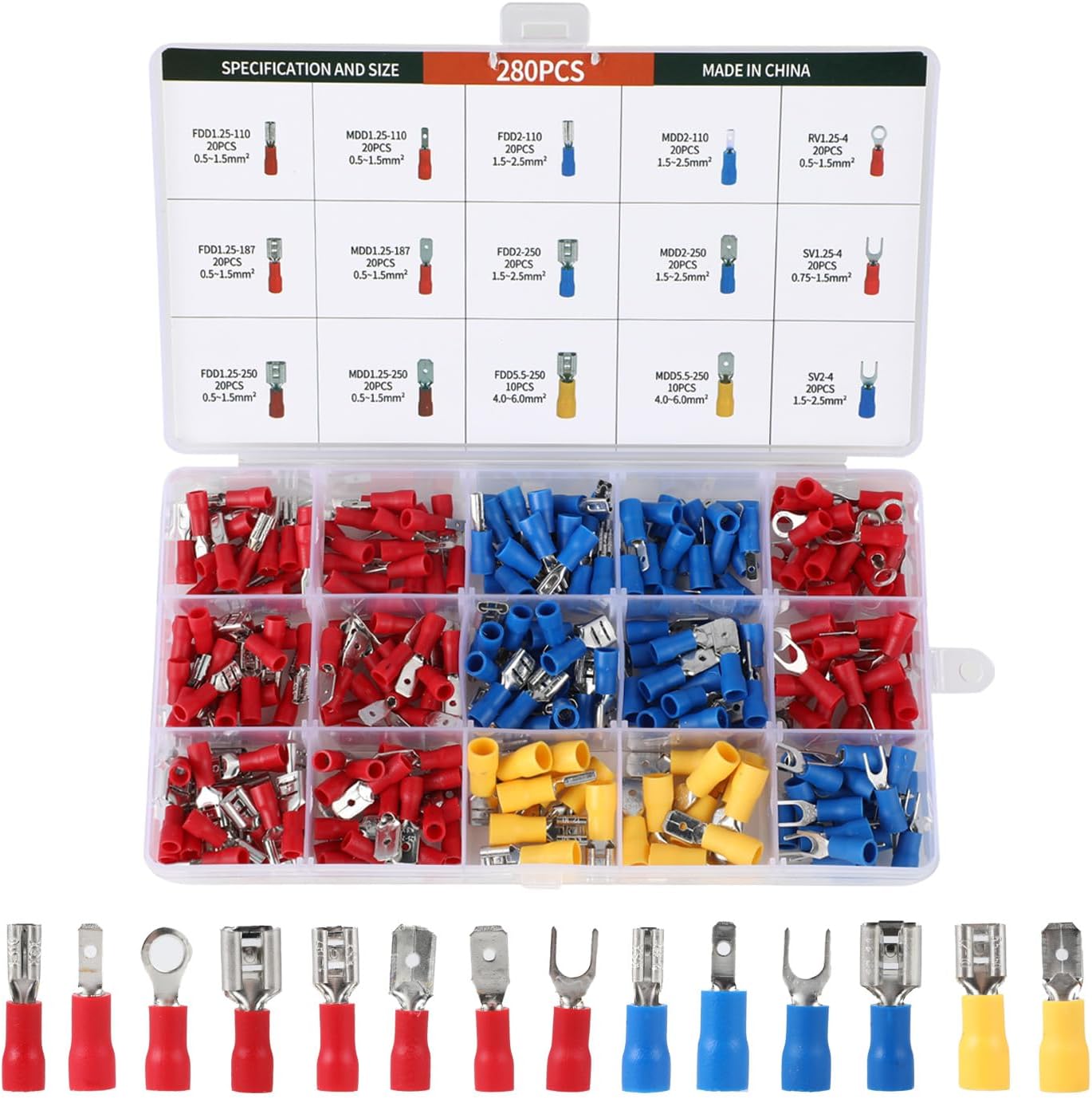 Cosses Électriques À Sertir - Cosse À Sertir 280 Pièces - Cosses Et ...