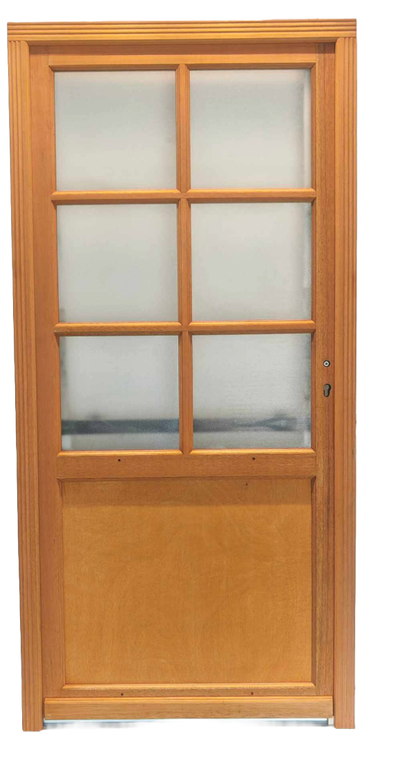 Porte De Service Bois Vitrée Naxos, H,200xl,90 P,gauche Côtes Tableau ...