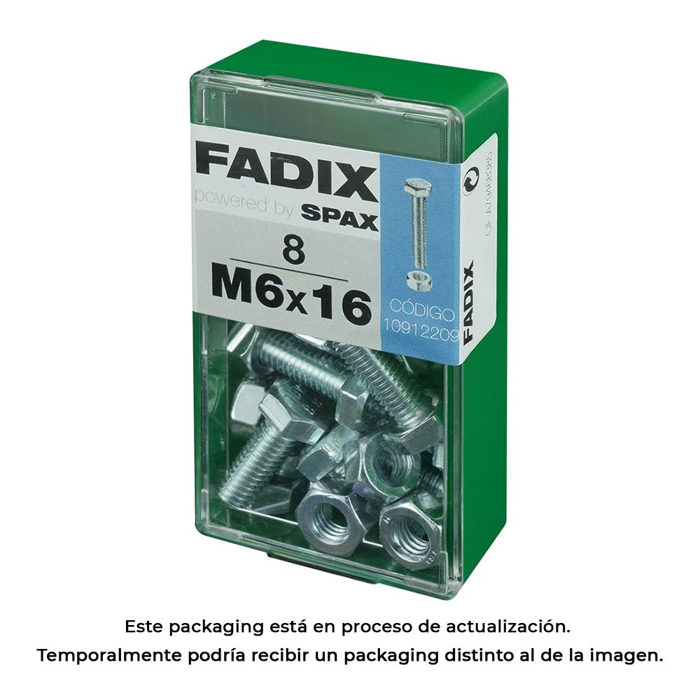 Boîte de 8 unités de vis métrique à tête hexagonale et écrou en zinc M ...