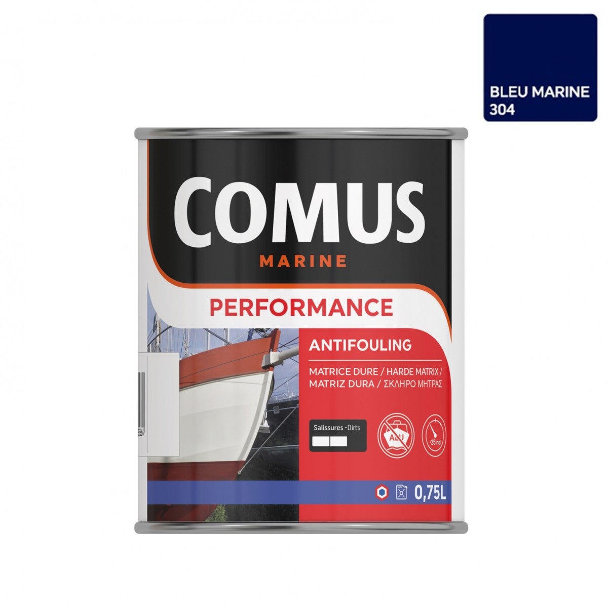 PERFORMANCE NB BLEU MARINE 0,75L - Antifouling tous bateaux et coques (sauf aluminium) - COMUS ...