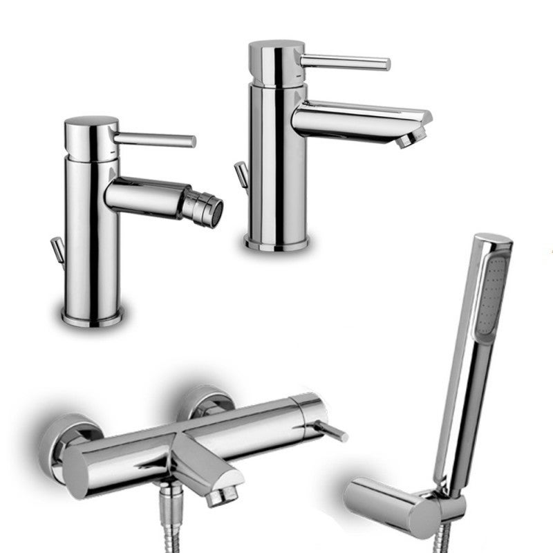 Paffoni Stick mitigeur lavabo avec bonde, bidet avec bonde et baignoire ...