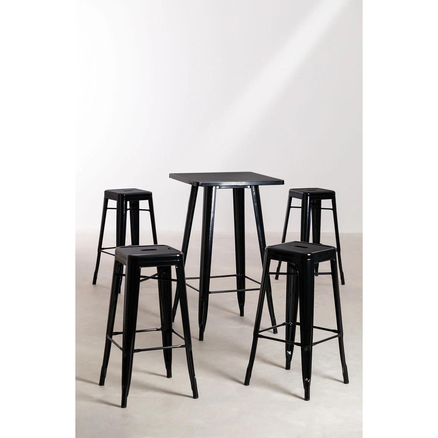 Orion91 high table set 102 x 60cm + 4 high stackable stools 76cm color ...