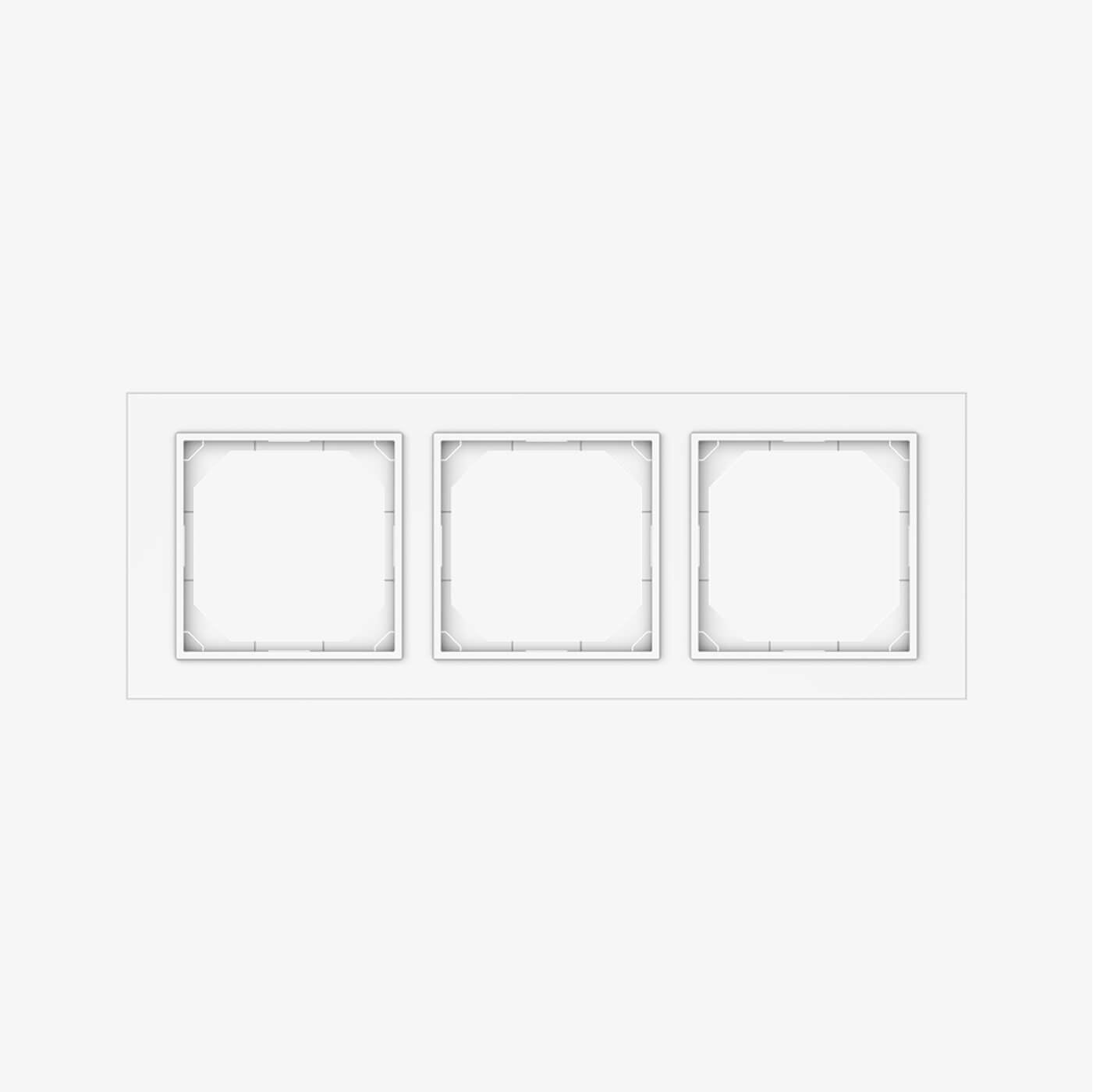 Marco triple FIT LINE BLANCO – serie QUADRUM QR 1000 Vilma Electric ...