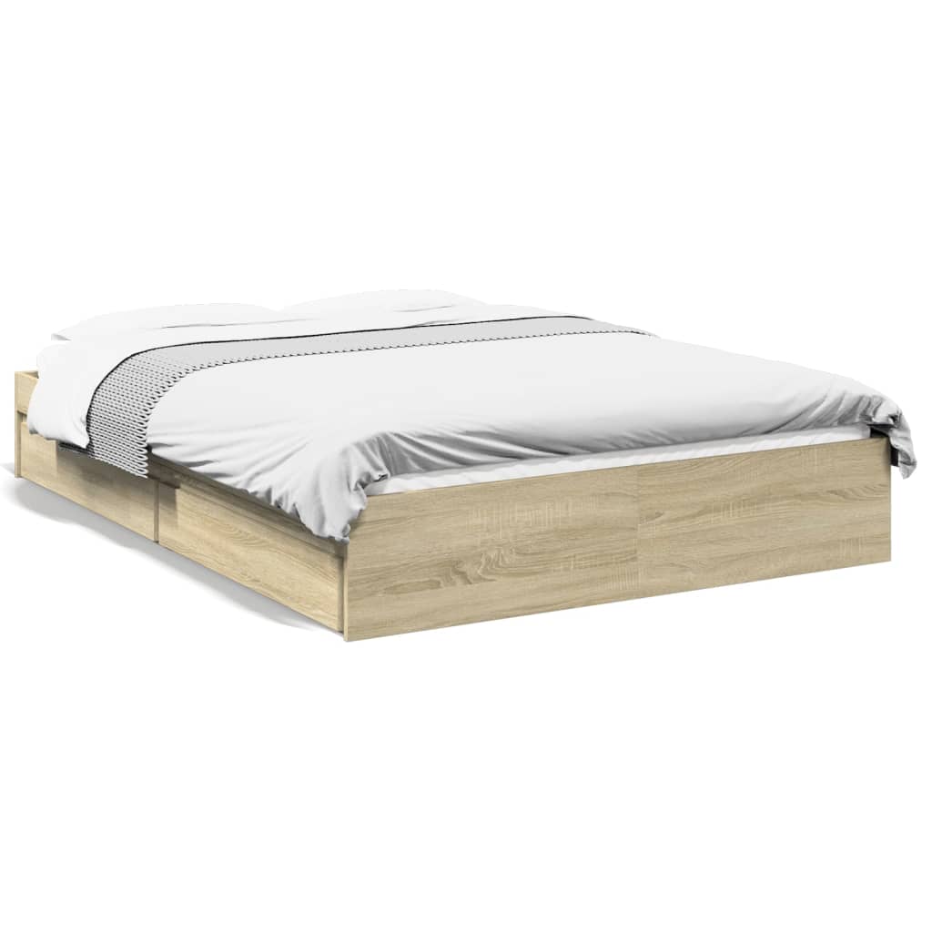 Cama matrimonial | Cama para adultos | Cama con cajones madera ...