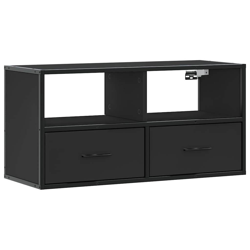Meuble TV | Banc TV Moderne | Meuble de Rangement noir 80x31x39 | 5 cm ...