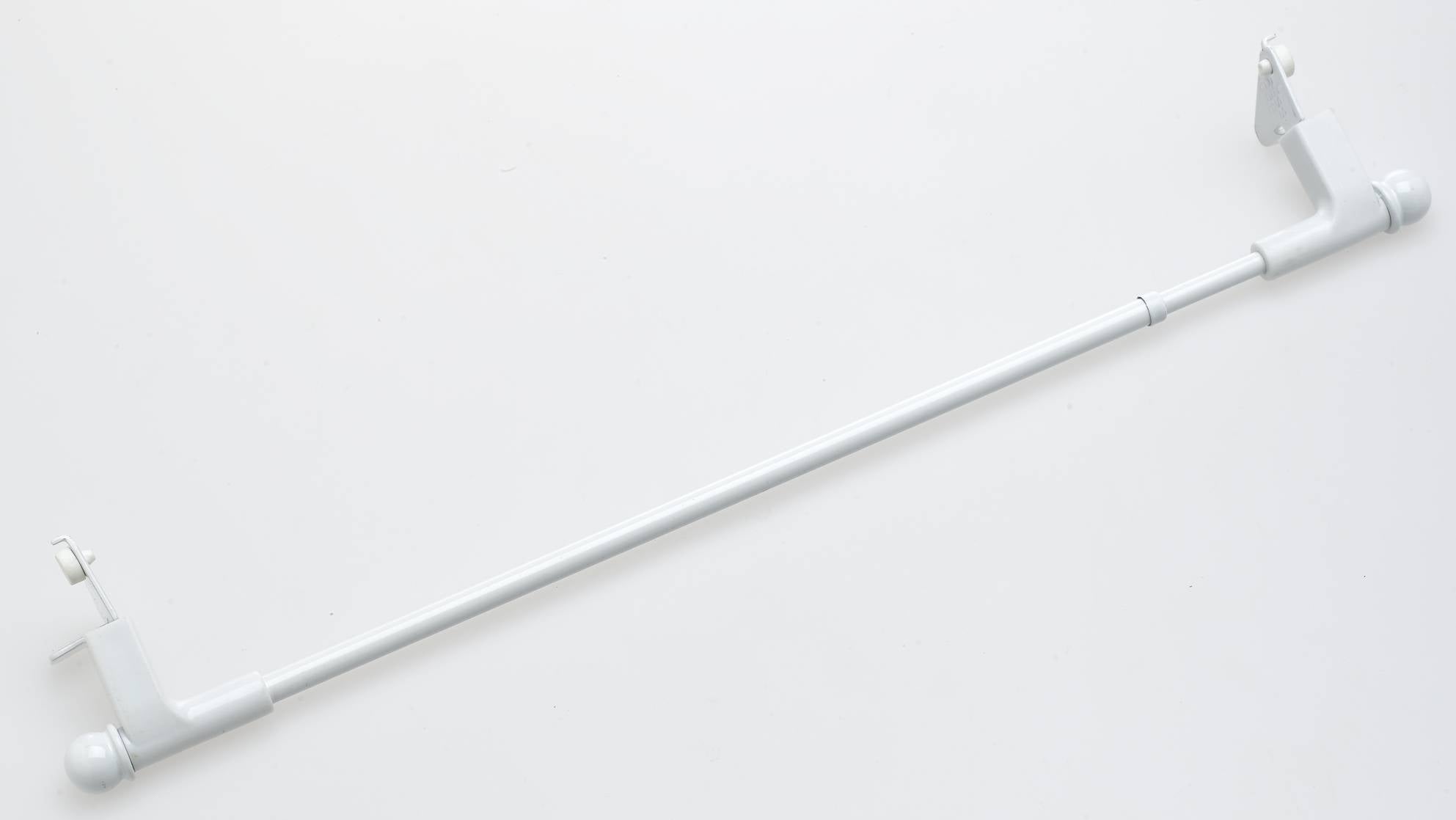 Barra de cortina extensible blanca 'Press & Go' sin agujeros. | Leroy ...