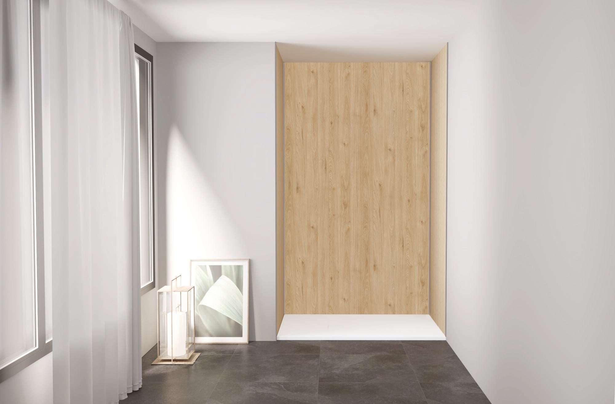 ONDEE ZEN - Kit montage Panneaux muraux Niche FLORA Bois L120cm max ...