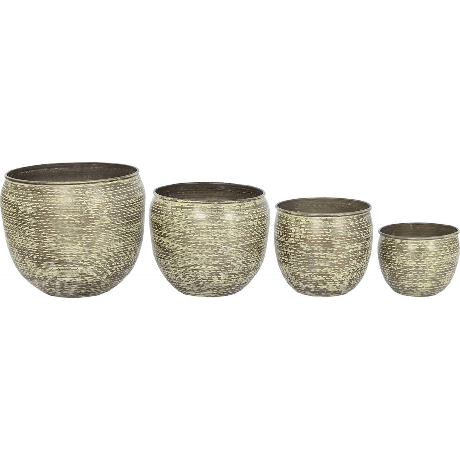 Cache-pot en aluminium vert élégant pour plantes 39 x 39 x 33 cm Vert ...