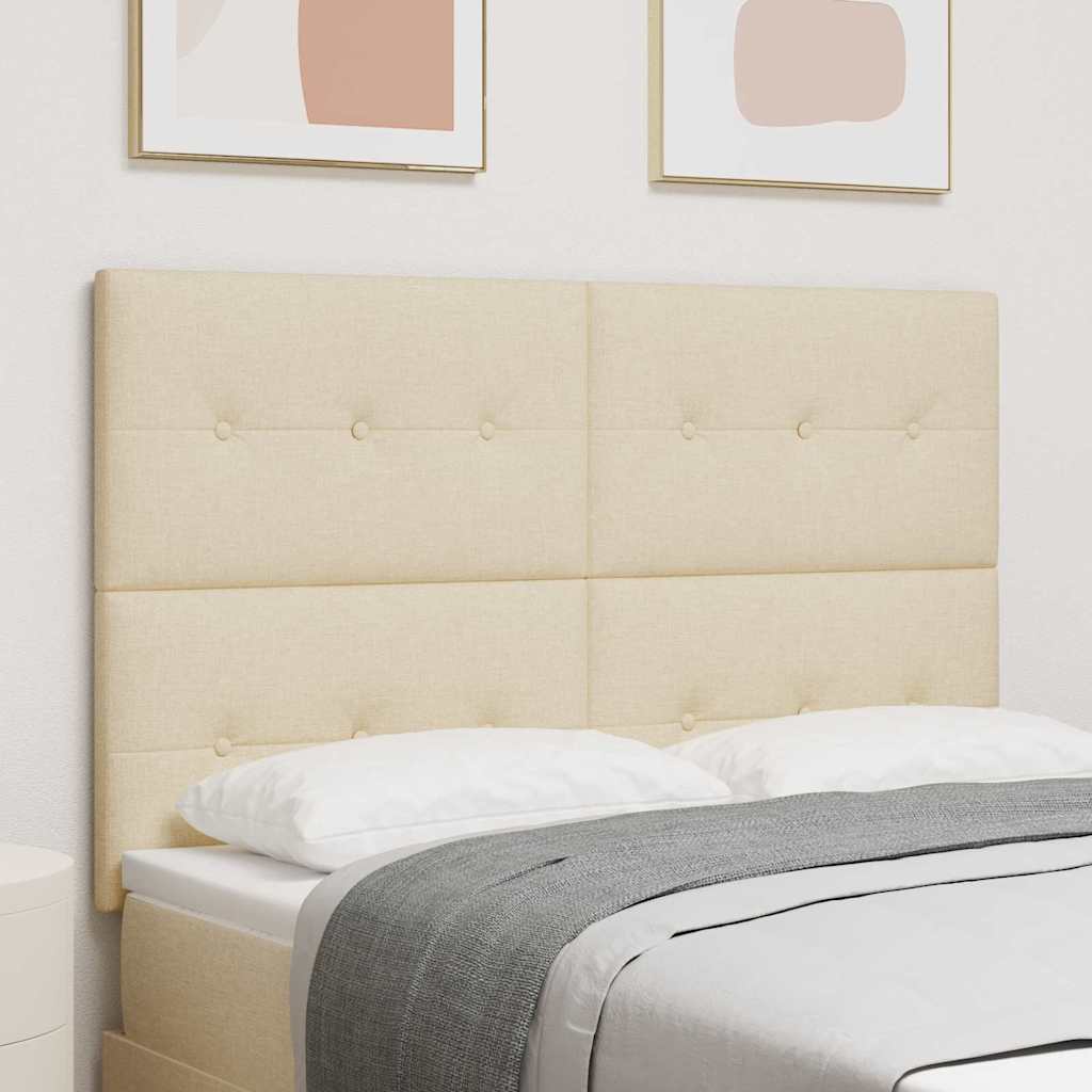 Tête de lit réglable en hauteur Crème 144 cm tissu | Leroy Merlin