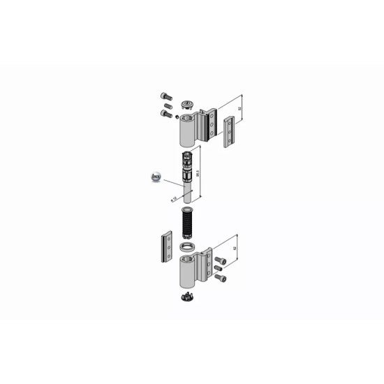 Paumelle à clamer alu 5500AI FAPIM pour porte lourde - Noir 9005 ...