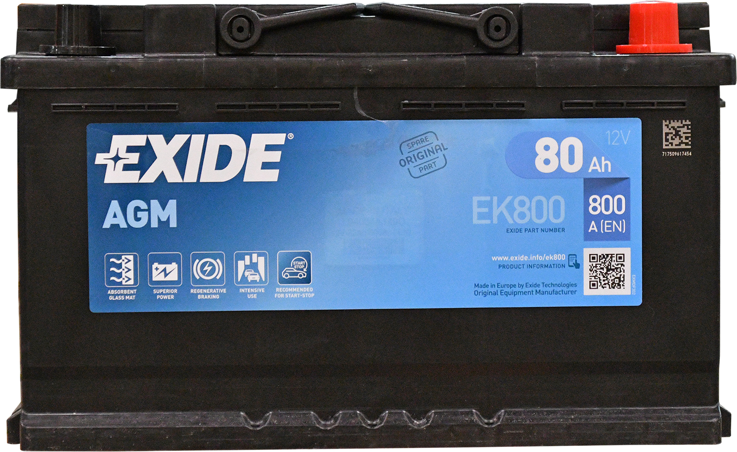 EXIDE batterie auto AGM EK800 800A 80Ah L4 | Leroy Merlin