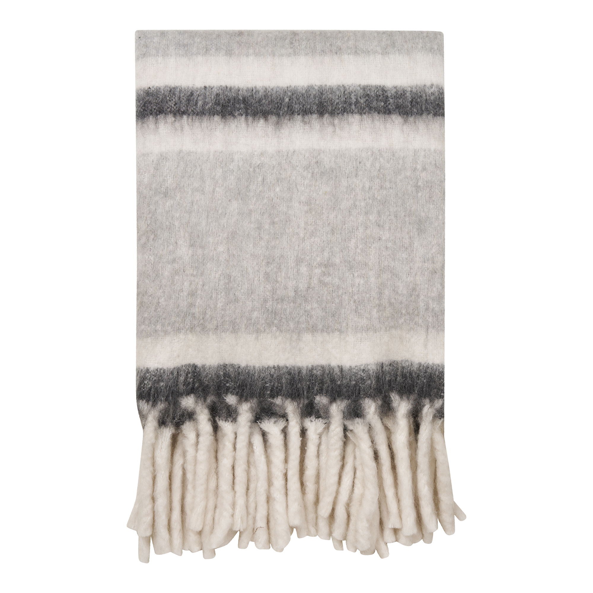 Plaid Carmel - Plaid en laine mélangée, gris/blanc 130x170 cm | Leroy ...
