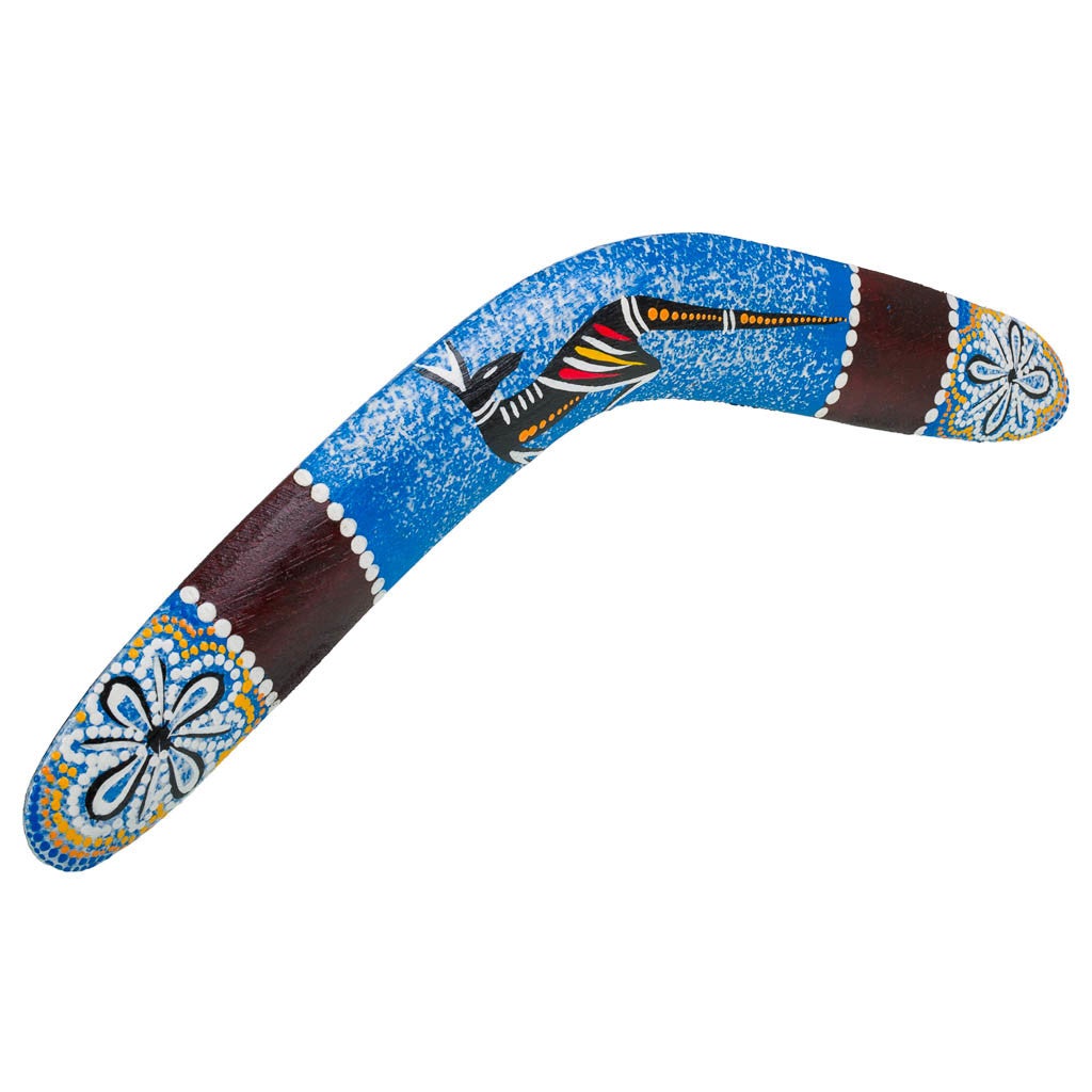 Boomerang en bois bleu 40x1x12h | Leroy Merlin