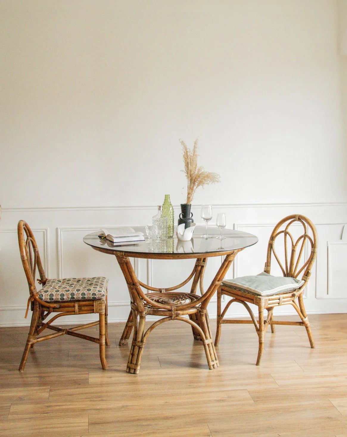 Table à manger ronde en rotin Romy N°389 - Bon état | Leroy Merlin