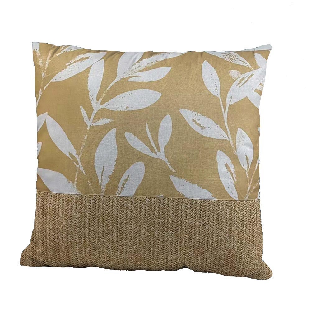 Cojín de exterior de hojas Nature Craft beige y natural de 45x45 cm ...