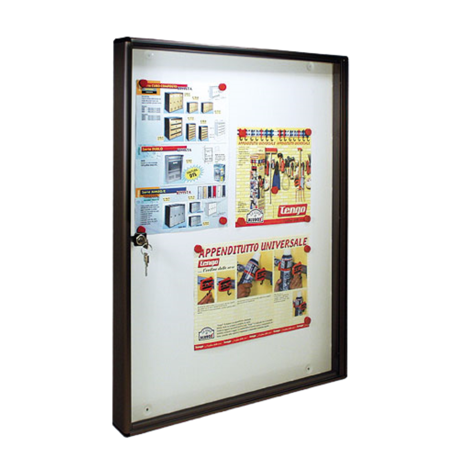 ALUBOX Tableau d'affichage mural pour 2 feuilles A3 en aluminium ...