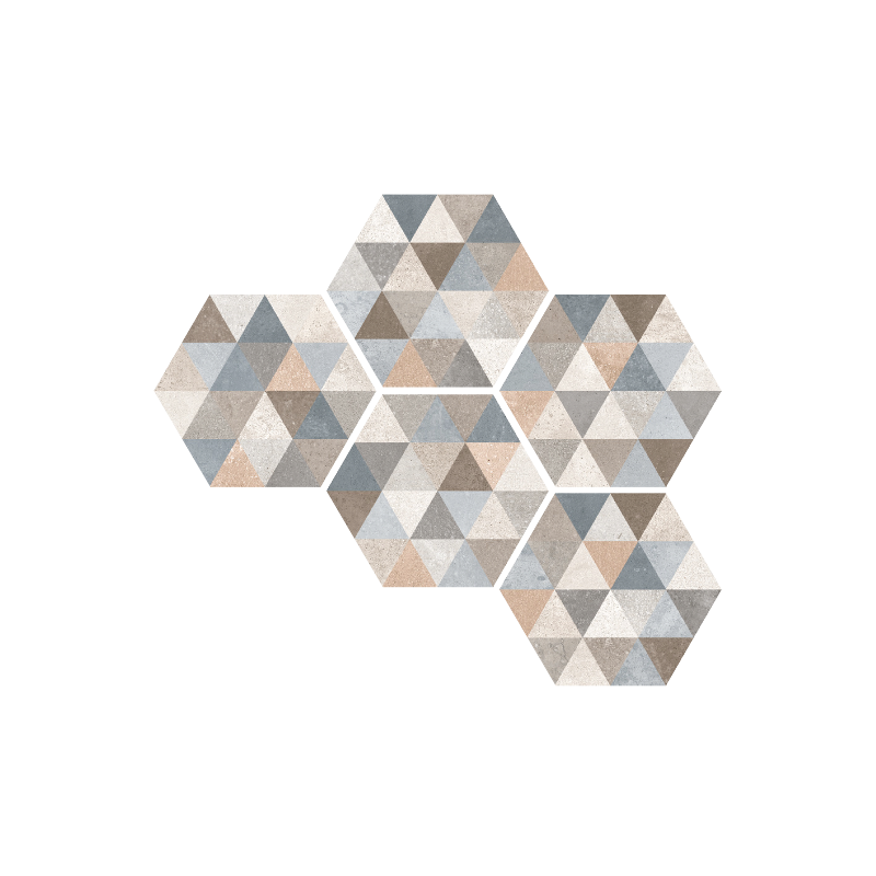 Carrelage sol / mur hexagonal effet béton patchwork RIFT FINGAL | Leroy ...