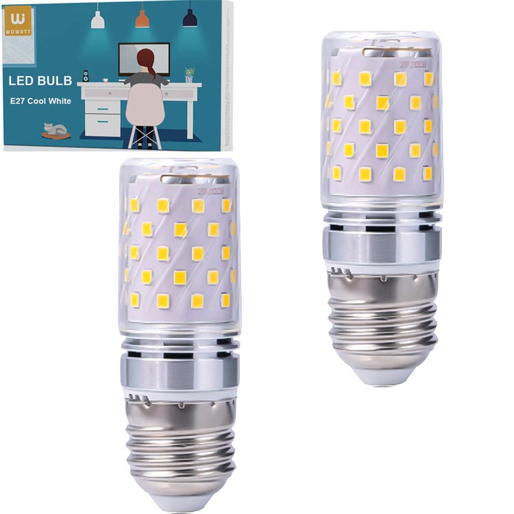 Paquete de 2 bombillas LED E27 de 16 W, luz blanca fría de 6000 K ...