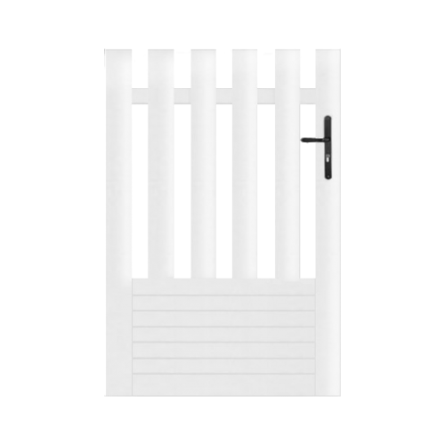 Portillon battant manuel PVC blanc ALENÇON DROIT L 100 x H 145 cm ...