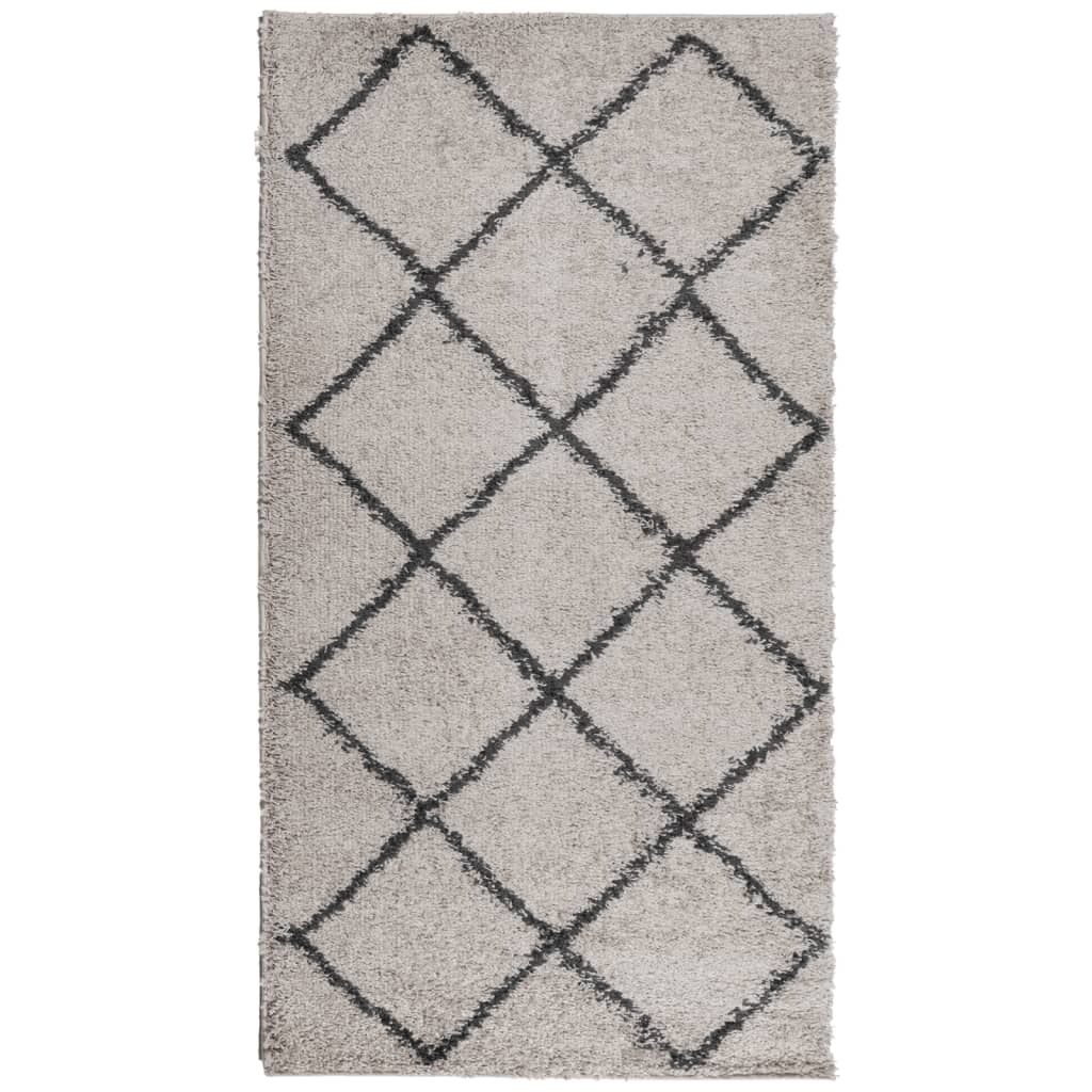 Tapis Salon | Tapis Chambre | Tapis shaggy à poils longs moderne beige ...
