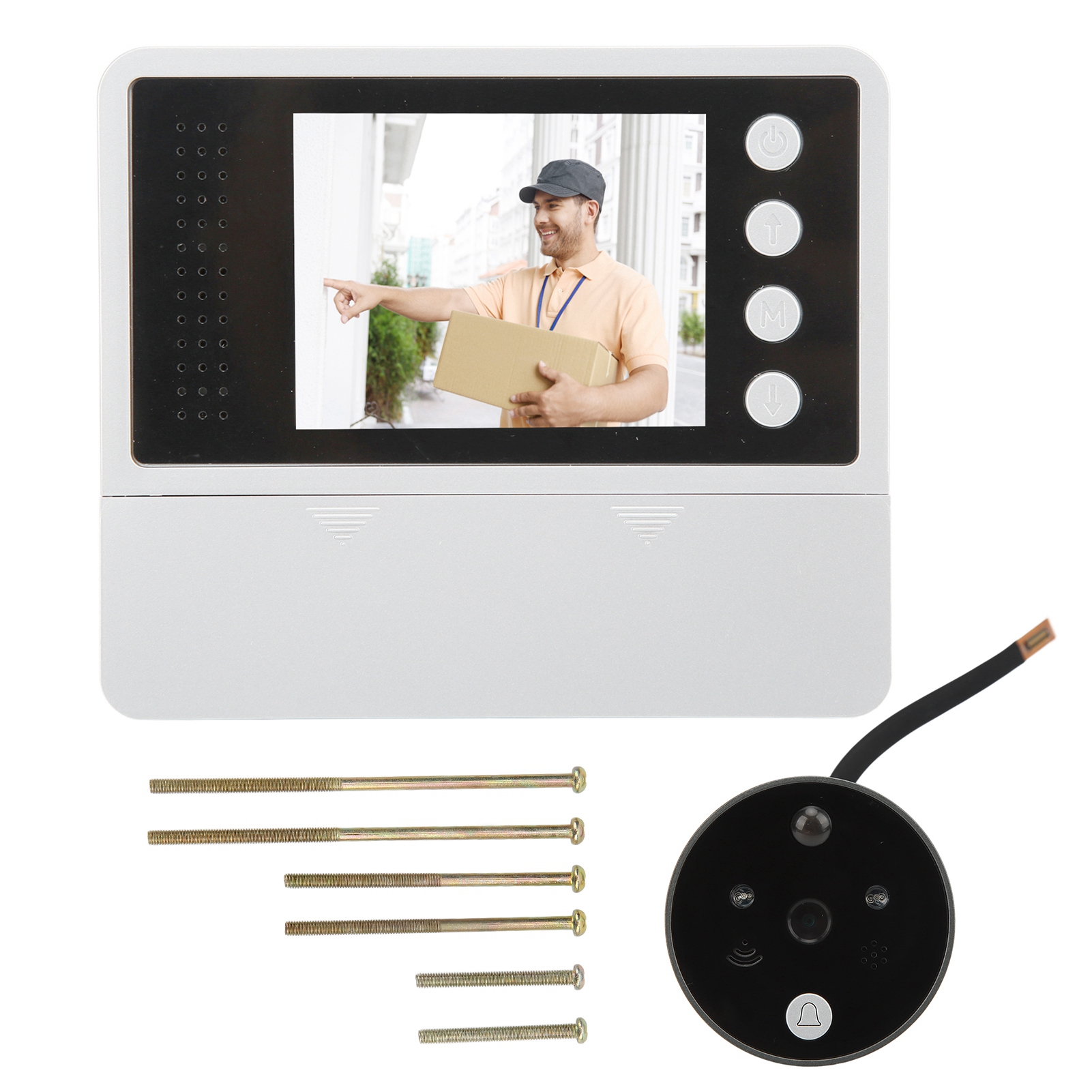 Caméra de sonnette numérique avec visionneuse de porte numérique ...