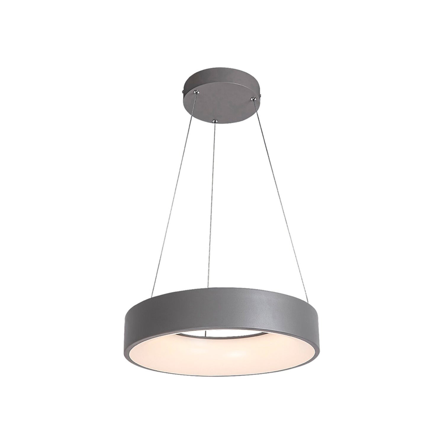 Lampe pendante LED 24W 3000-6000K Acrylique Gris Style Minimaliste ...