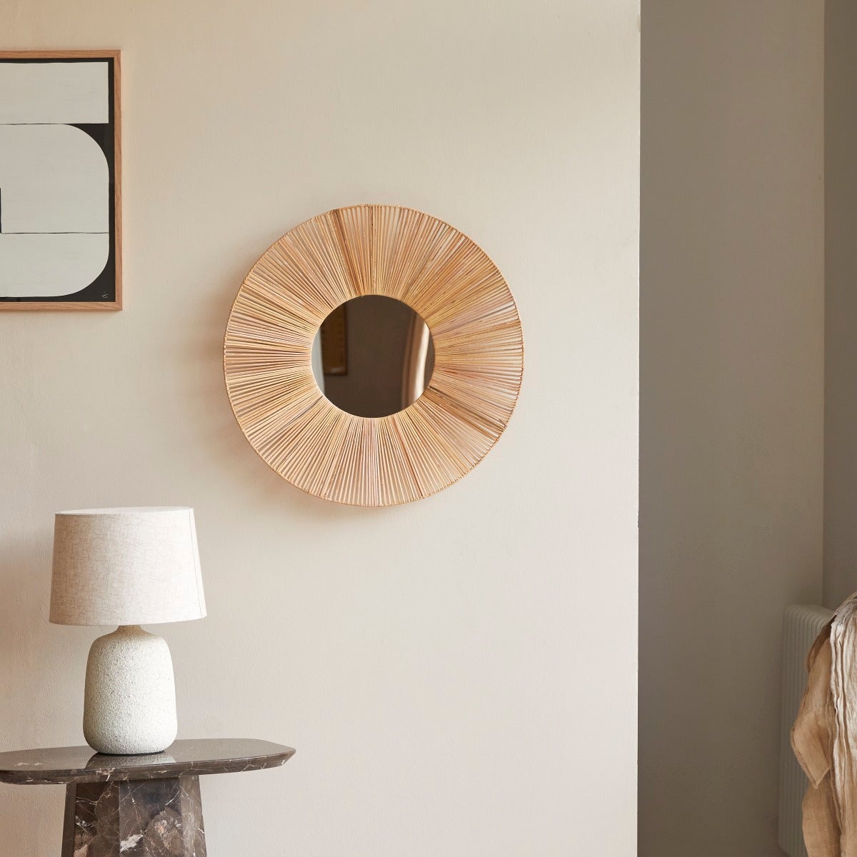 Tikamoon Espejo de fibras naturales de 60 cm Iris | Leroy Merlin