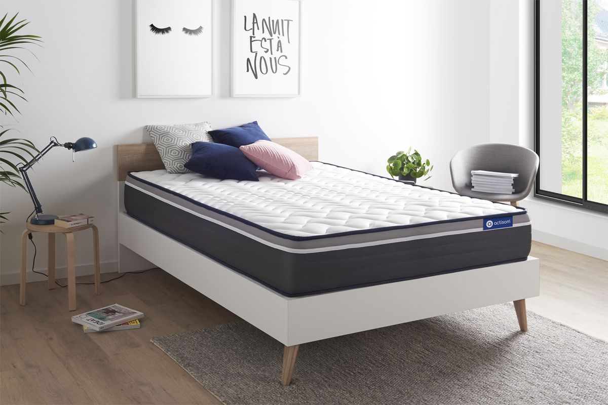 Matelas 180 x 200 cm Actilatex plus - Latex et mémoire de forme - Ep. 26 cm - Très ferme - 7 ...