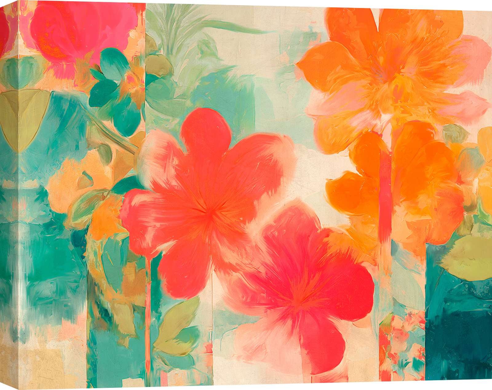 Tableau floral abstrait - impression sur toile - Kelly Parr - Floral ...