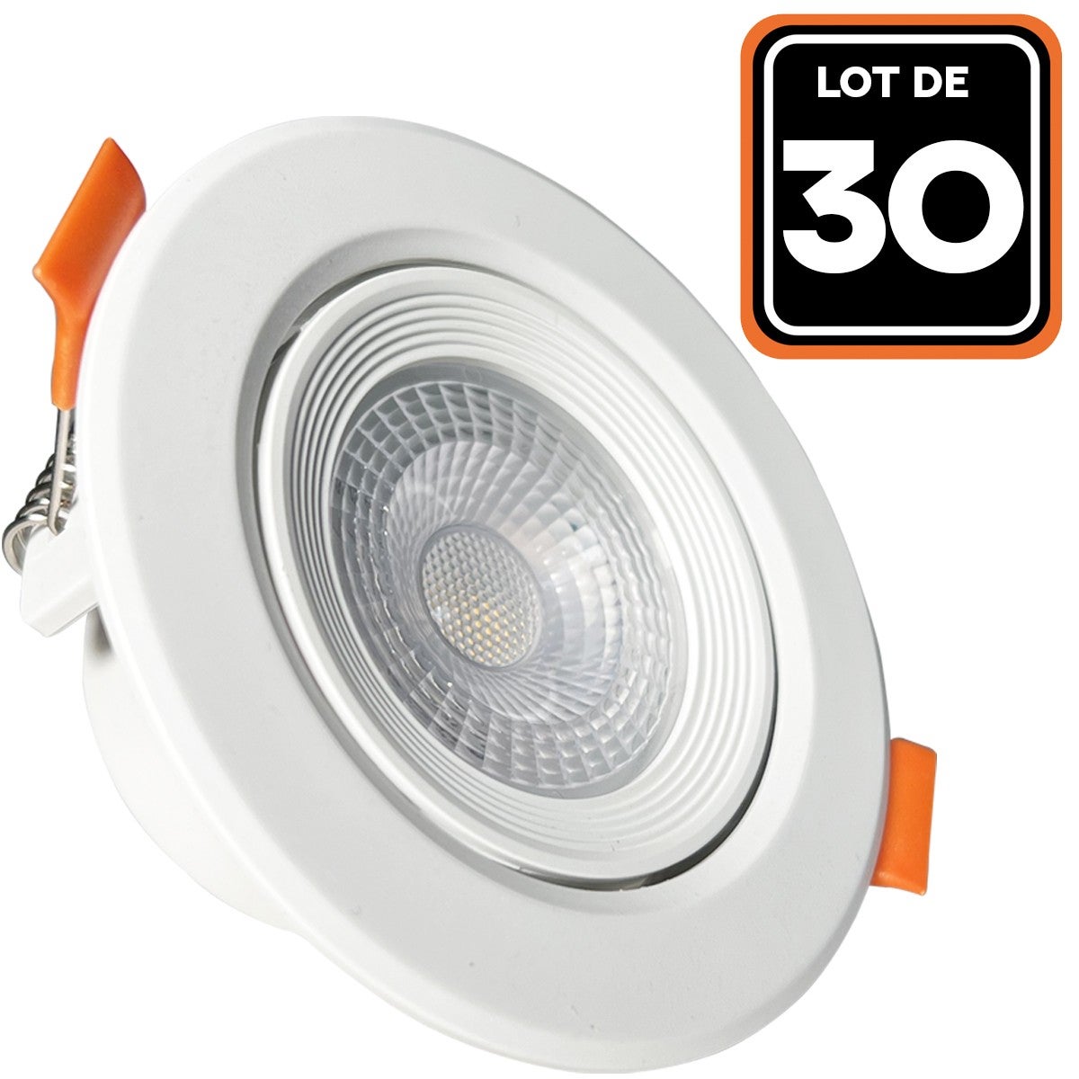 Lot de 30 Spots LED Encastrable Rond 5W - Blanc Froid 6500K | Leroy Merlin