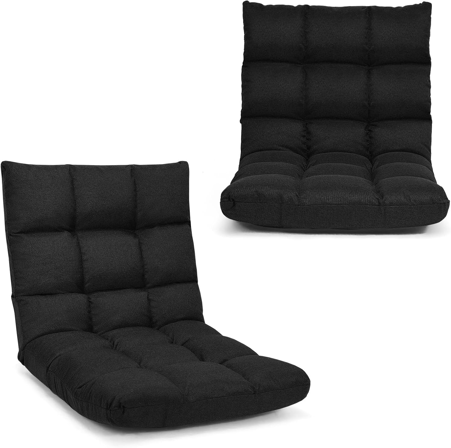 Chaise de Sol Pliante, Fauteuil Convertible Réglable à 14 Niveaux ...