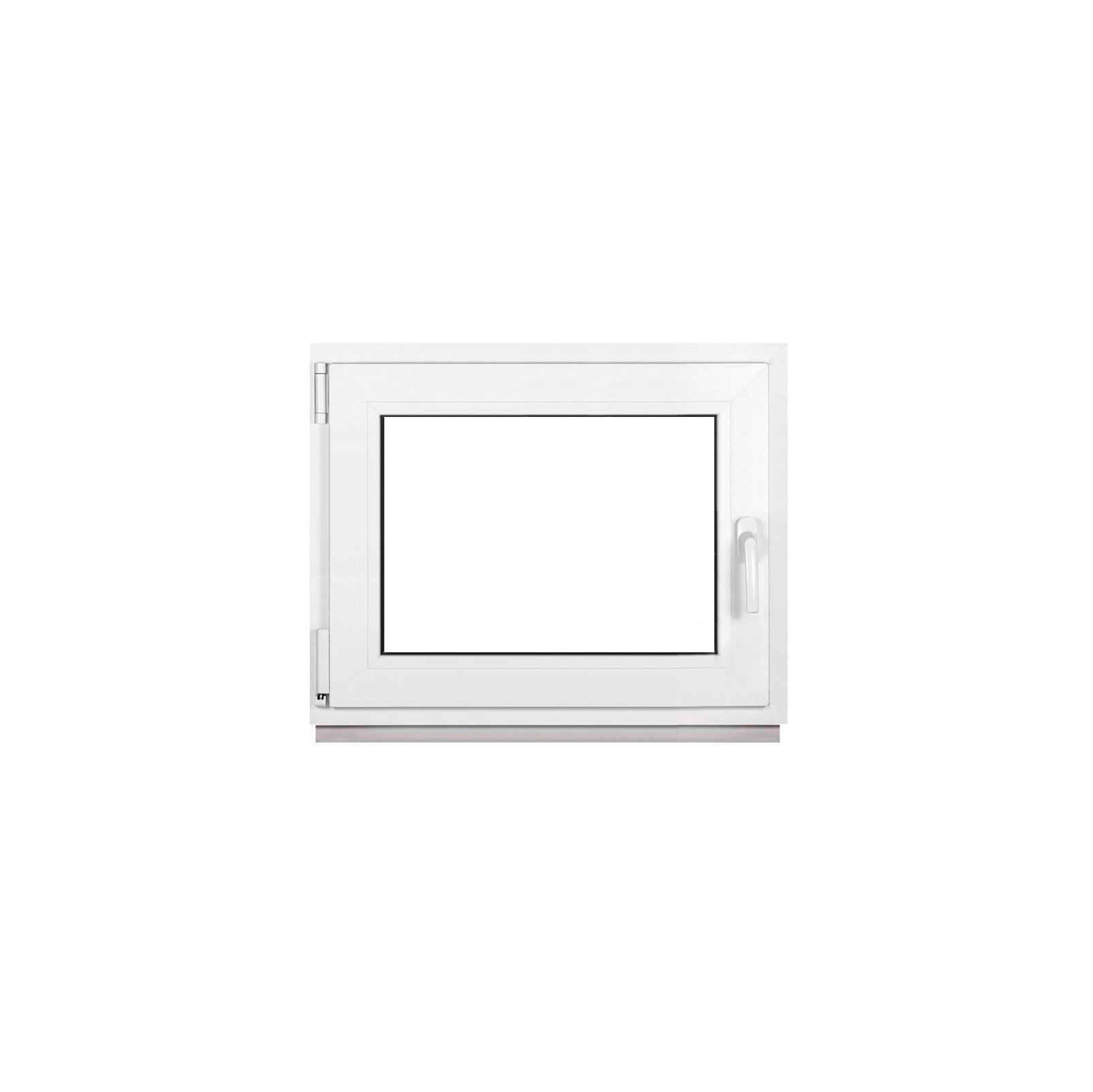 Ventana PVC Blanca 75 x 55 cm (750 x 550 mm), para sótano, Triple ...