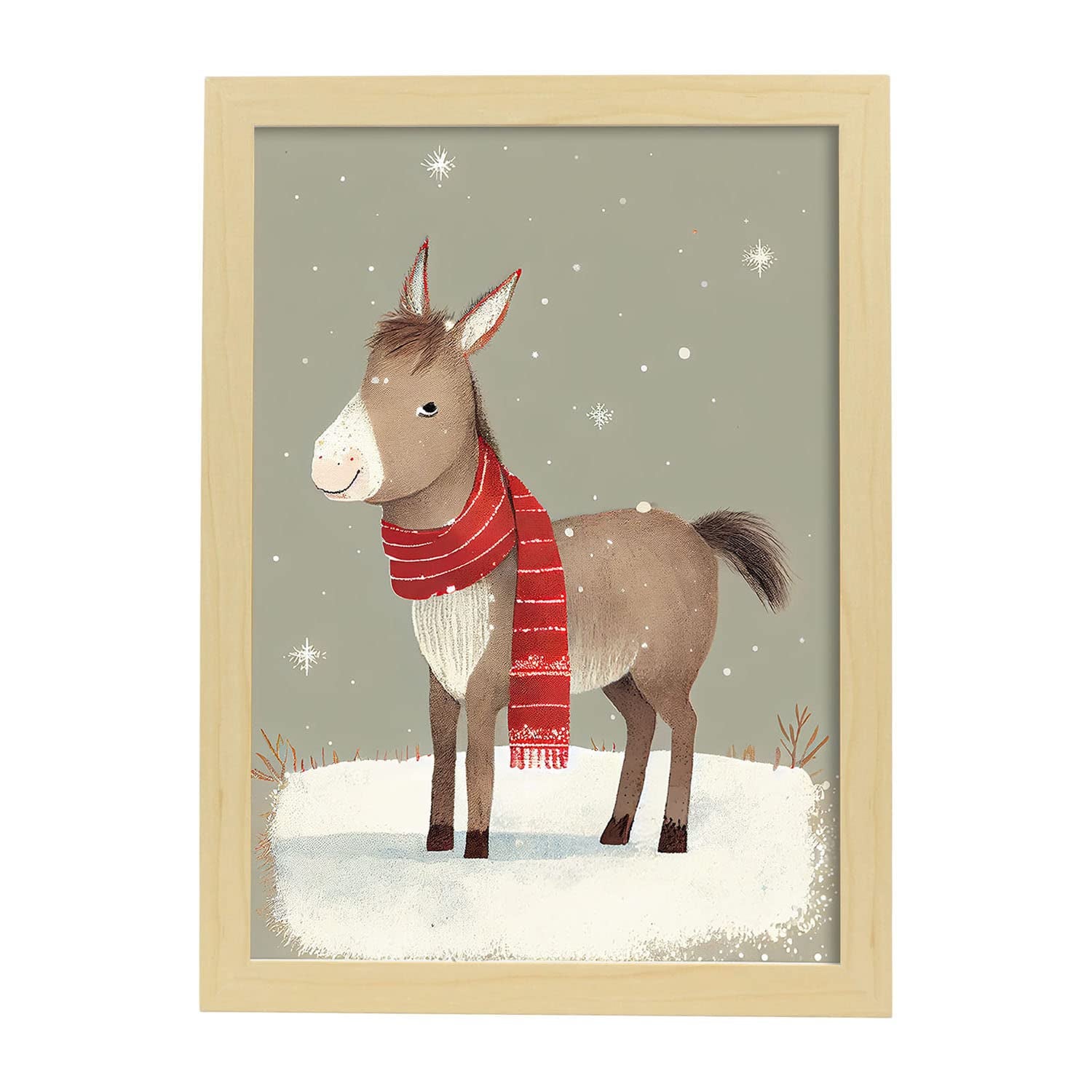Nacnic Poster De Burro En Estilo Acuarela Ilustraciones Infantiles A ...