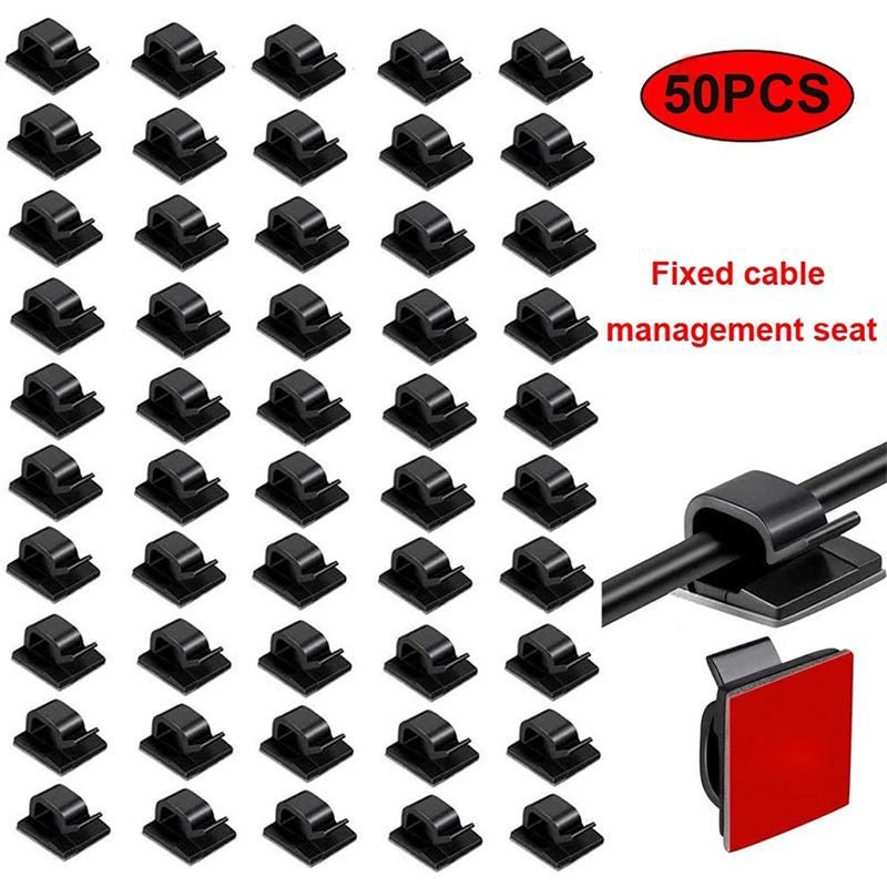 Clips Câble Adhésives, 70PCS Clip Cabl Adhesif Rangement de Câble ...