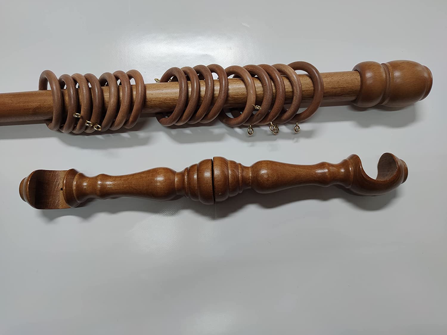 Tringle à rideaux en bois de haute qualité, diamètre 35 mm couleur orme ...