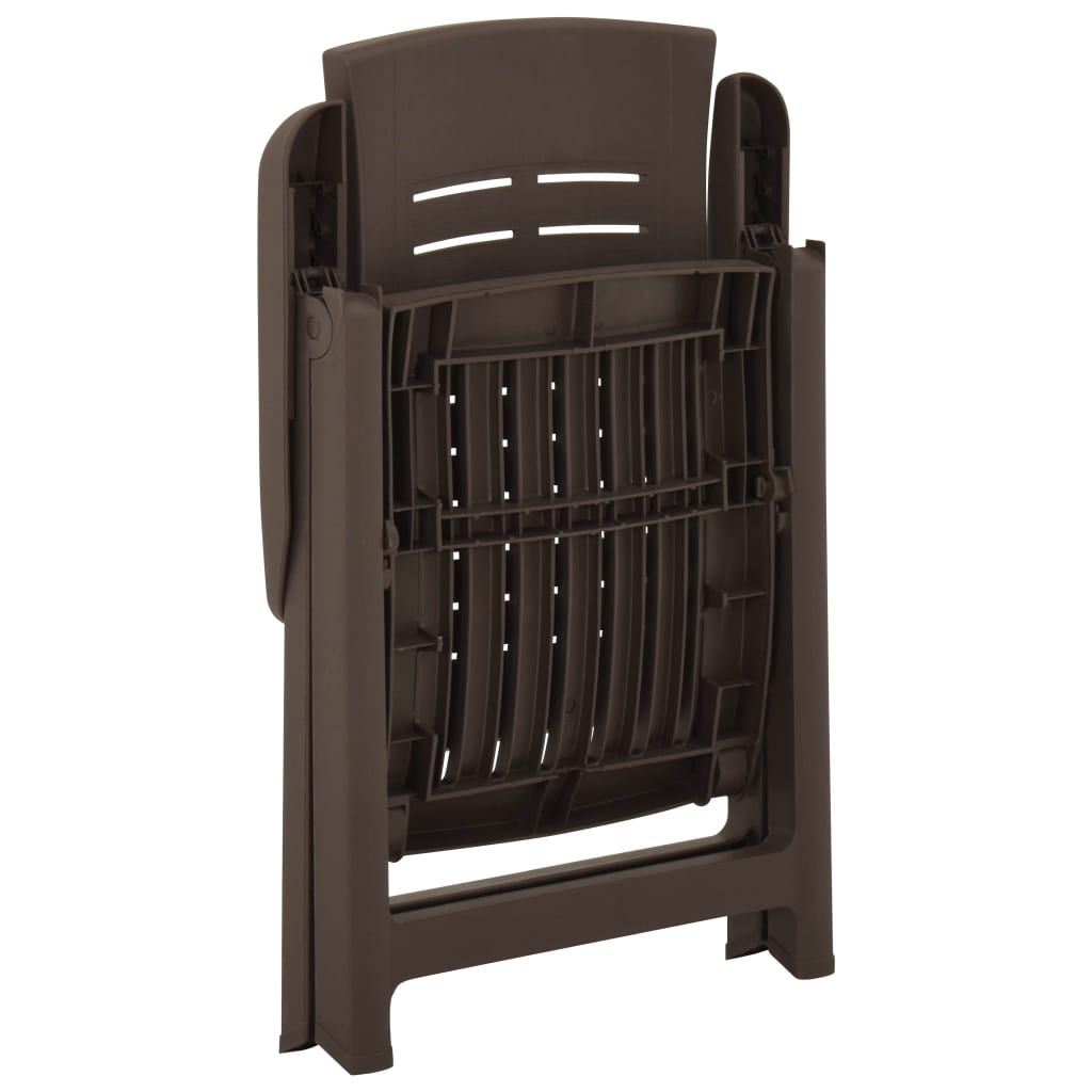 Sillas de jardín reclinables 2 unidades plástico color moca | Leroy Merlin