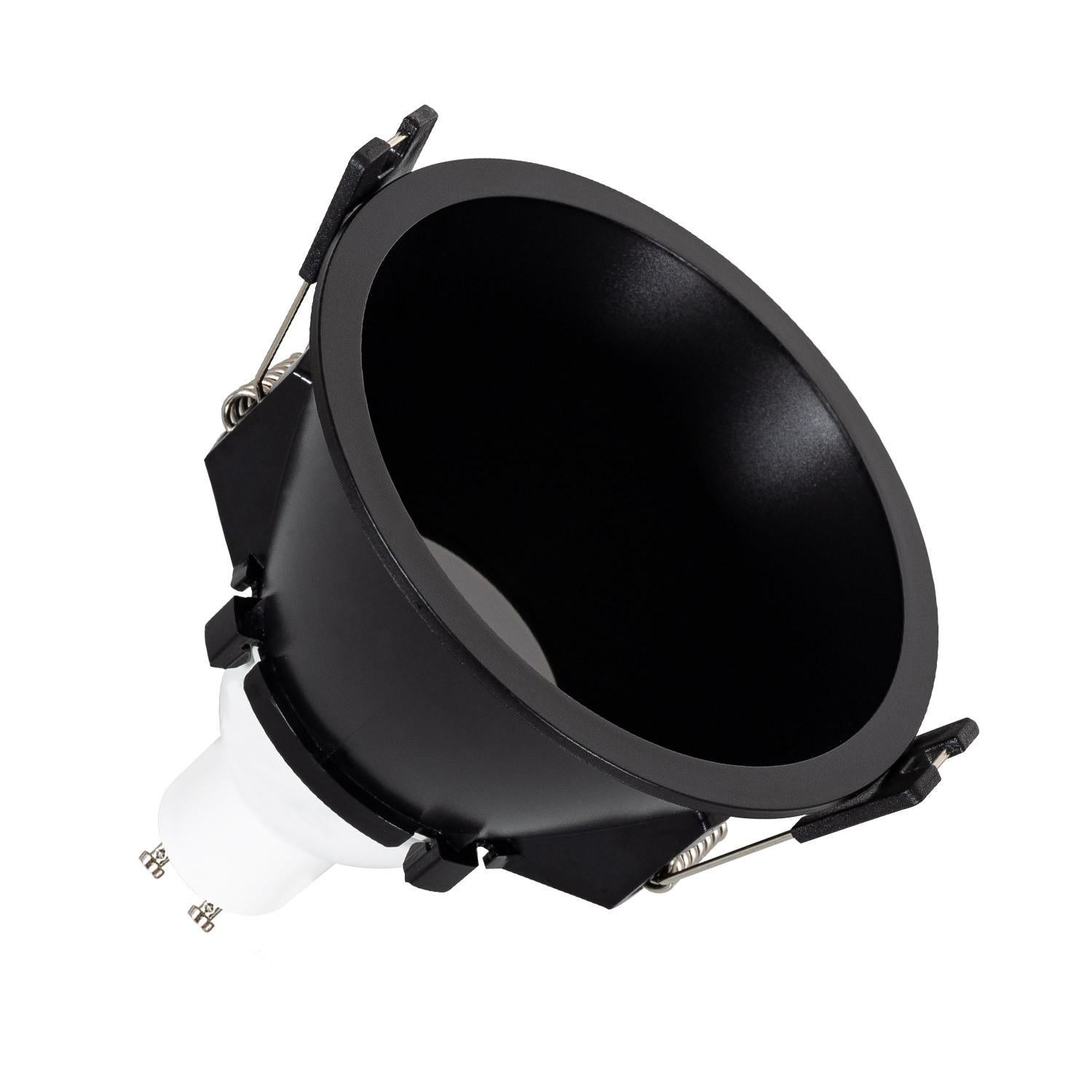 Spot LED Downlight Conique GU10 6W Coupe Ø 85mm PC Noir Blanc Neutre No ...