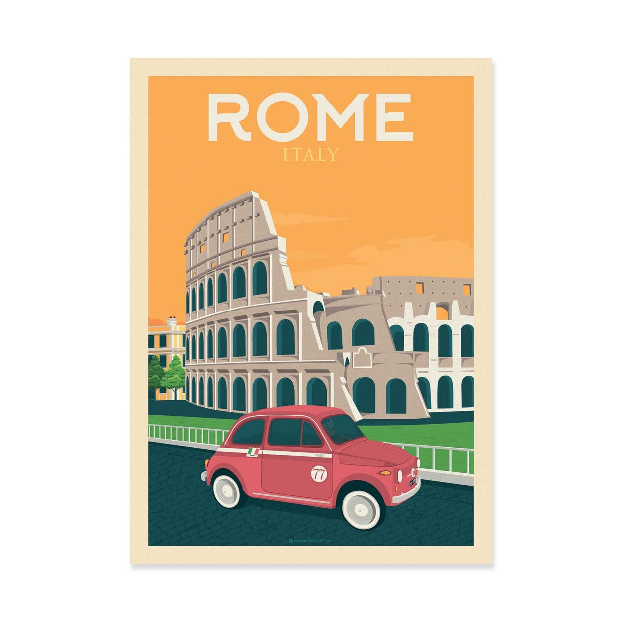 Affiche 50x70 cm - Rome - Olahoop Travel Posters | Leroy Merlin