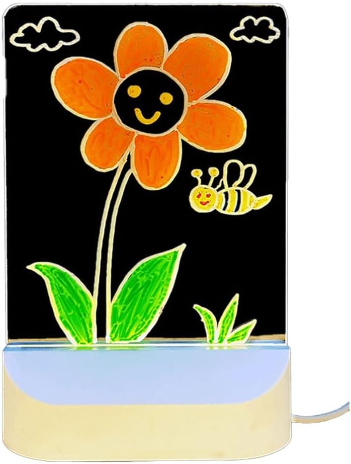 Planche à dessin avec éclairage LED, tableau d'affichage avec 7 ...