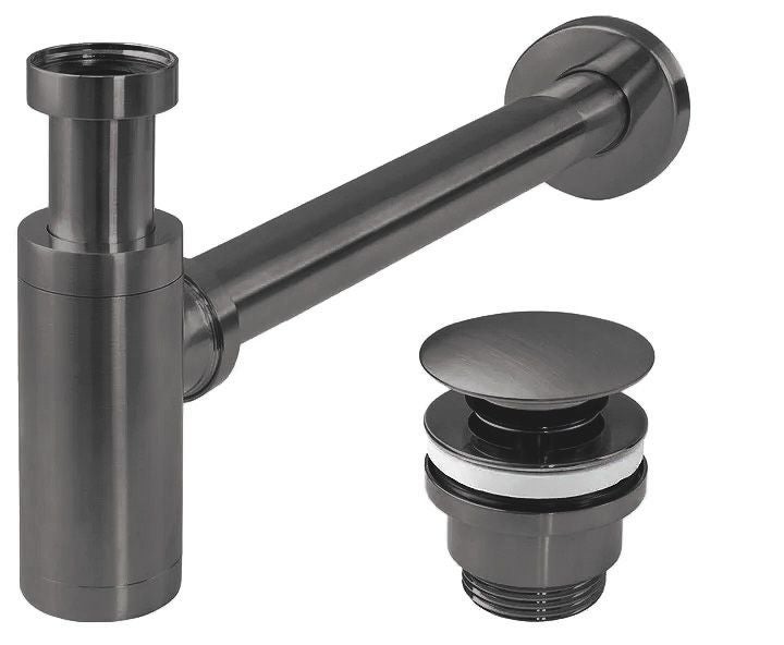 SIFÓN PARA LAVABO CON TAPÓN CLICK-CLACK REA TITANIUM | Leroy Merlin