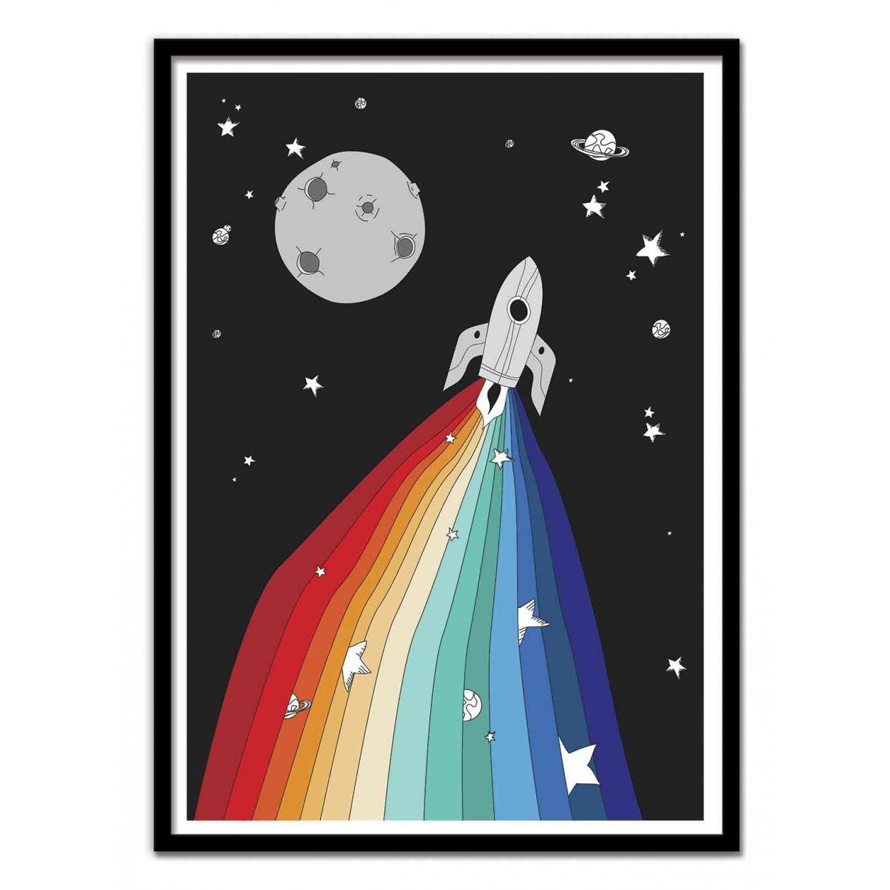 Art-Poster - Magic Rocket - Noel del Mar - avec cadre noir 30 x 40 cm ...