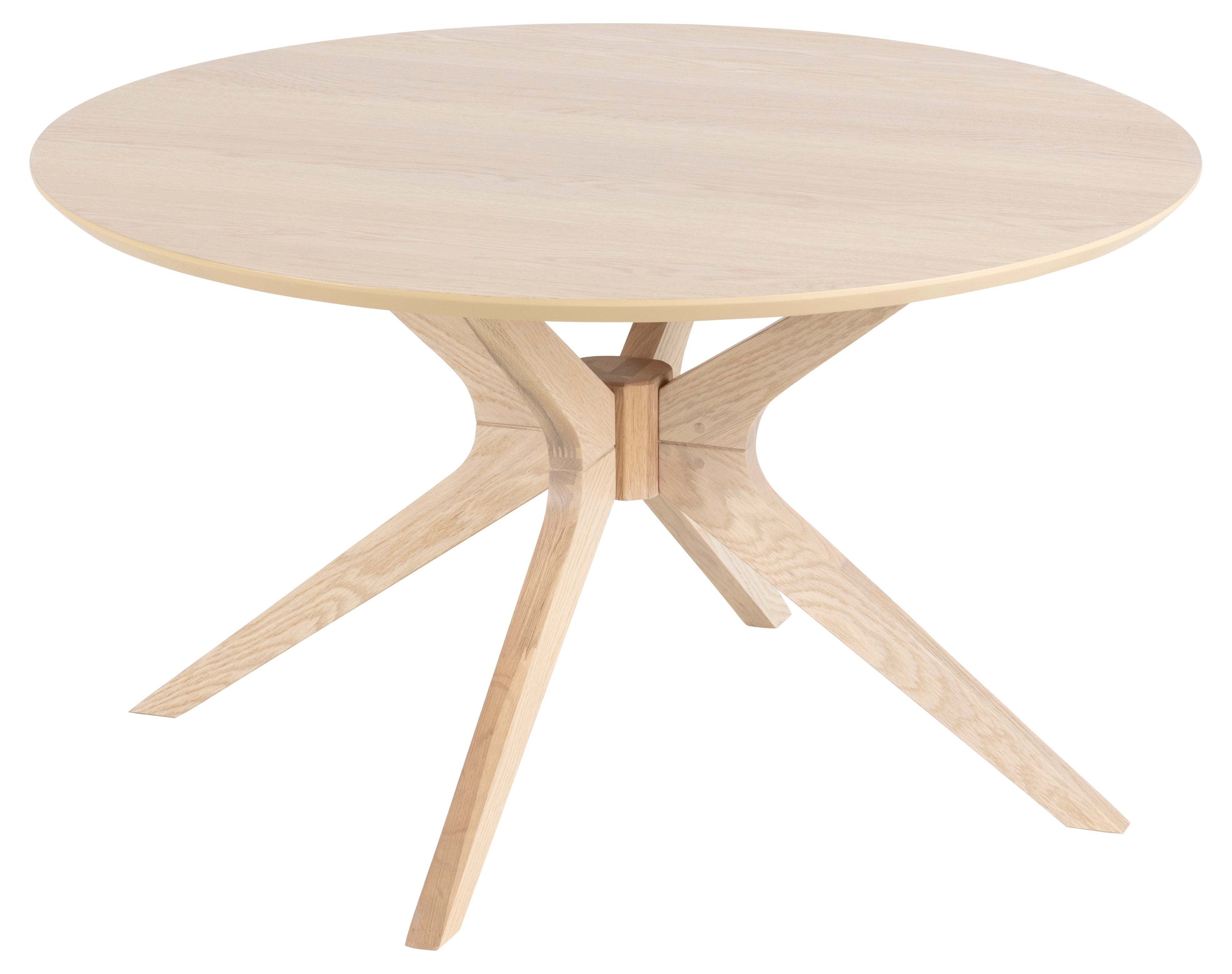 Duffy Table basse, Ø80 cm, placage chêne, pieds en chêne massif. | Leroy Merlin