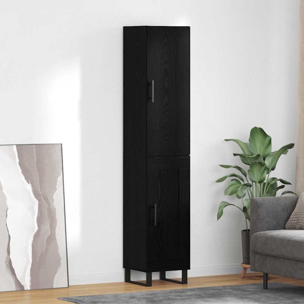 Haut Armoire Chêne noir 34,5 x 34 x 180 cm Bois d'ingénierie | Leroy Merlin