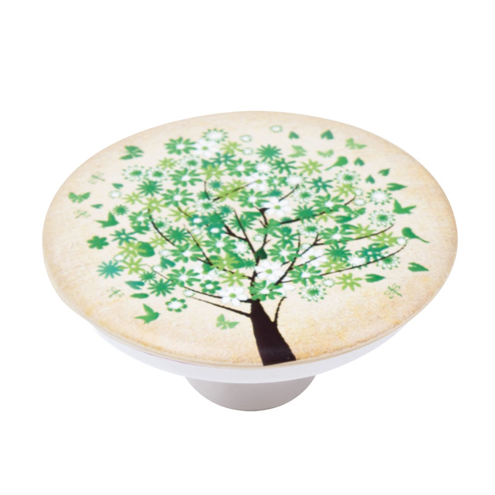 Pomo para muebles de ABS 50 mm de diámetro diseño de árbol verde ...