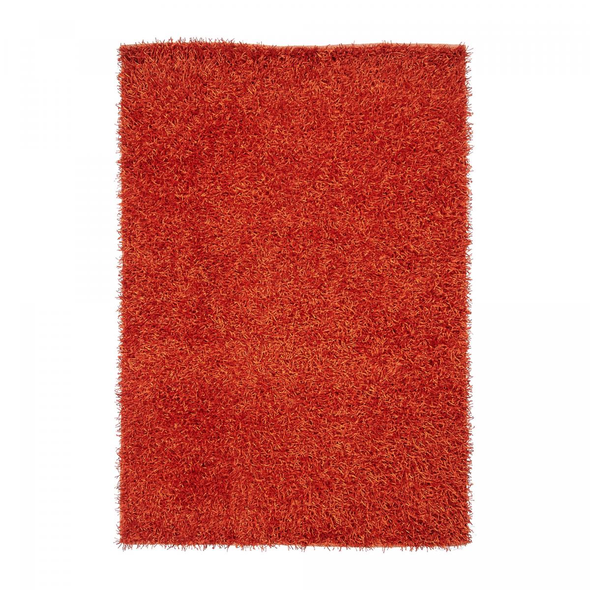 Alfombra Shaggy 140x200 rectangular hecha a mano con motivos lisos en ...